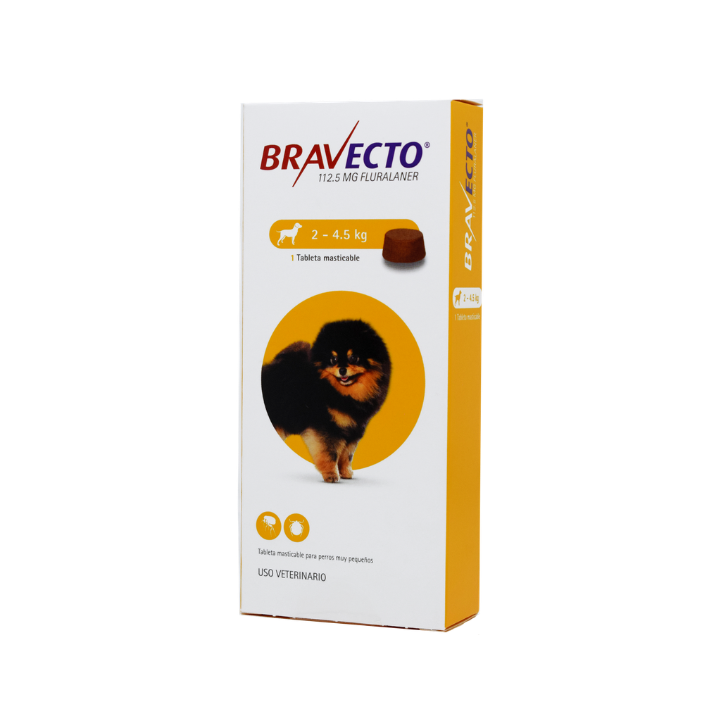 BRAVECTO 2 A 4,5 KG CAJA X 1 TABLETA | Movet